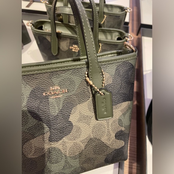 Coach | Bags | Nwtcoach City Mini Tote Bag In Signature Camo Print ...